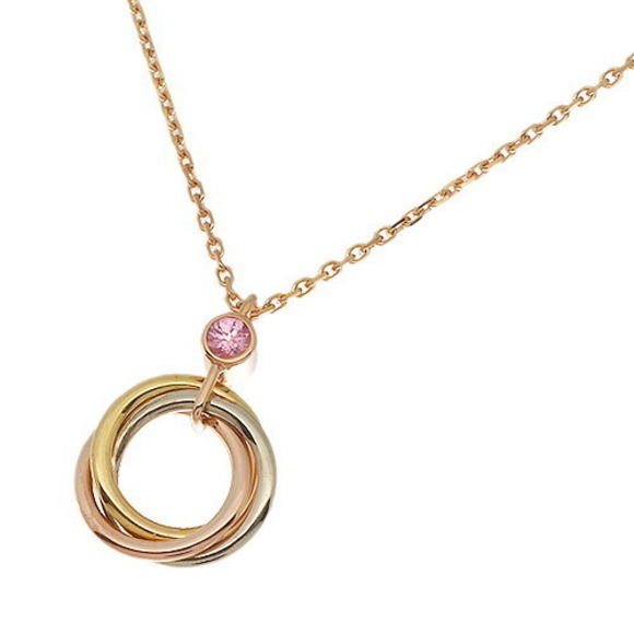 Cartier | Bags | Cartier Trinity Pink Sapphire Necklace Yellow Gold ...